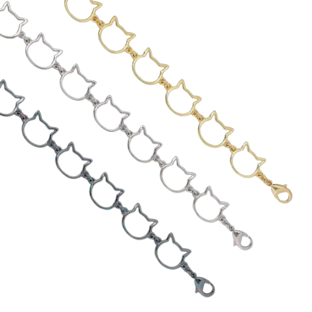 Cat Bracelet | Cat Chain Link Bracelet - Triple T Studios