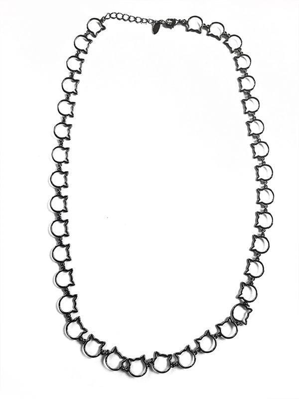 Cat Necklace | Cat Chain Link Cat Necklace - Triple T Studios