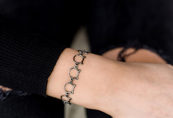 Cat Bracelet | Cat Chain Link Bracelet - Triple T Studios